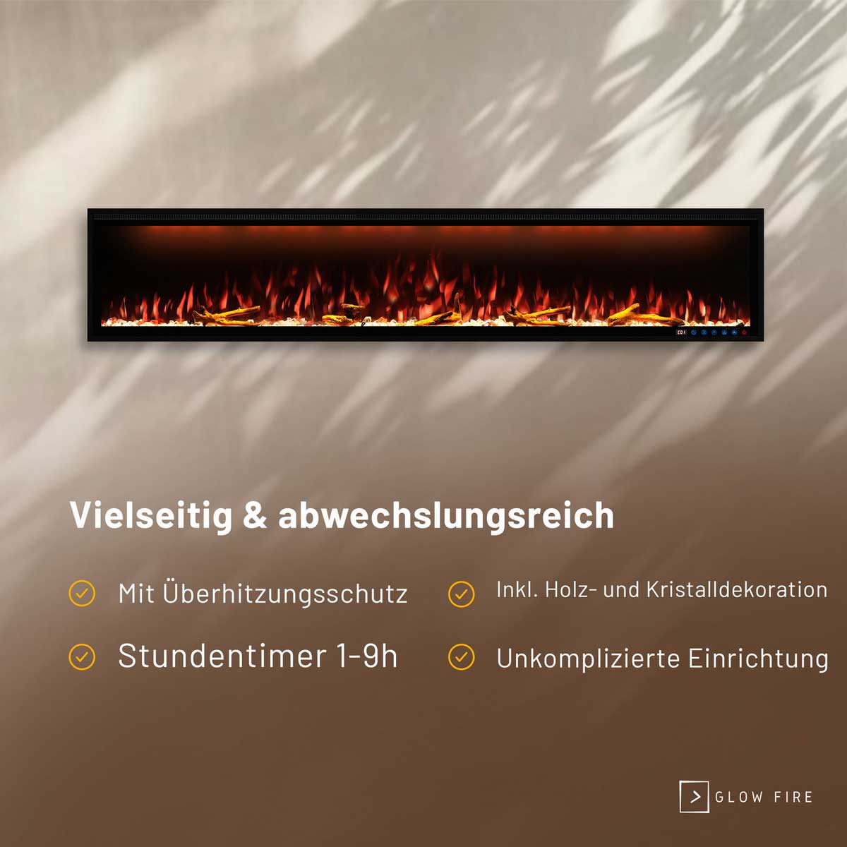 Wir verkaufen Kamine und Zubehör - Glow Fire Elektro-Wandkamin Smart ...