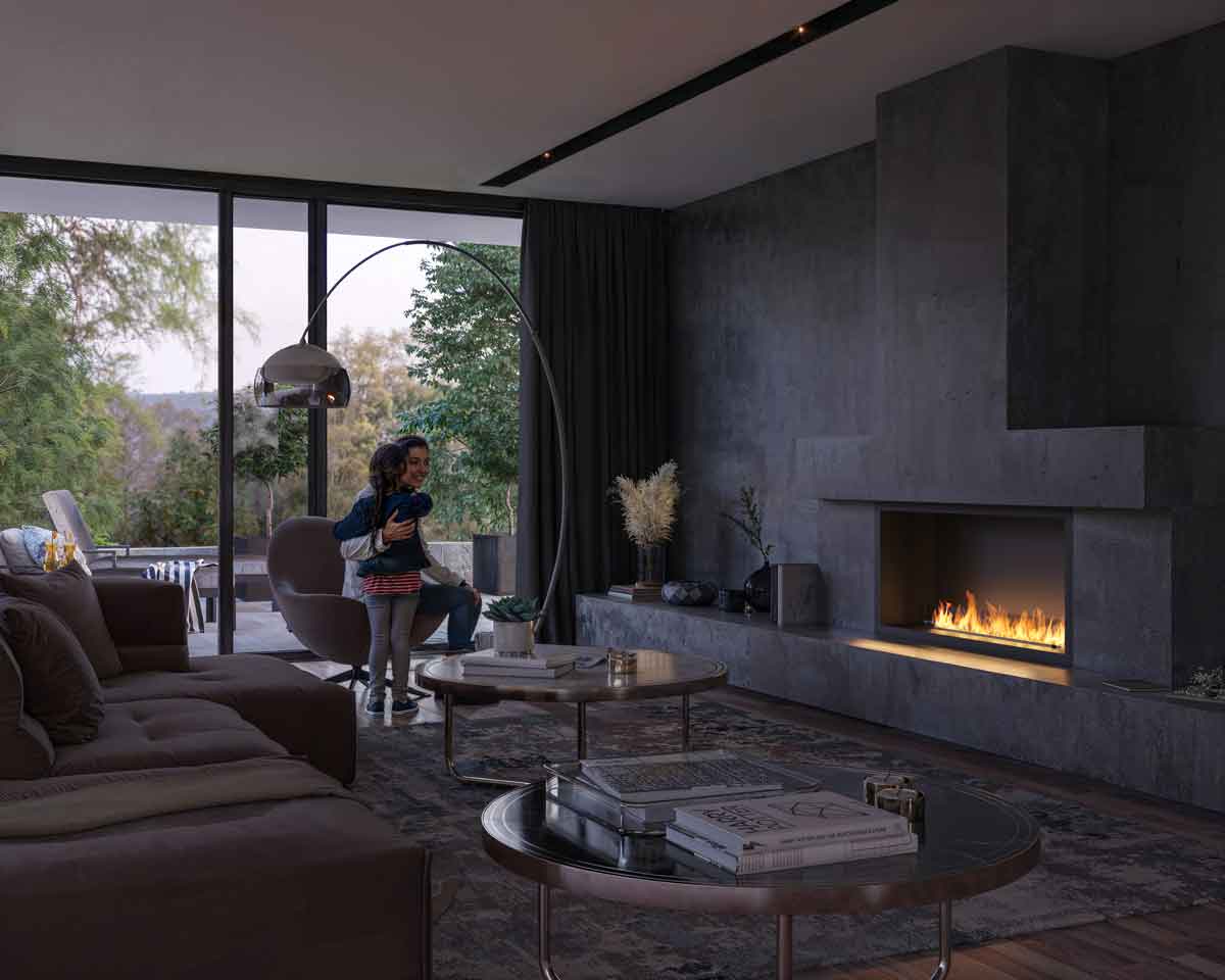 We offer fireplaces and surrounds - InFire Basic Inside 1200 Etronic ...